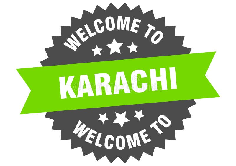 Welcome To Karachi. Welcome To Karachi Isolated Sticker Stock Vector ...