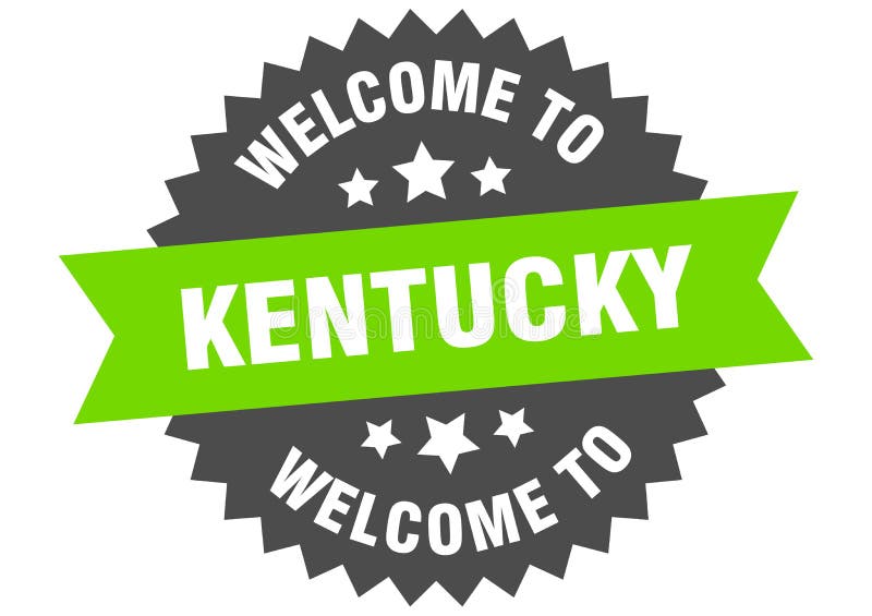 Welcome To Kentucky. Welcome To Kentucky Isolated Sticker Stock Vector ...