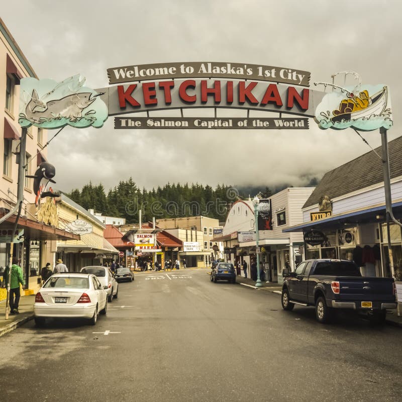 Alaska Welcome To Ketchikan Sign Editorial Image - Image of alaskas ...