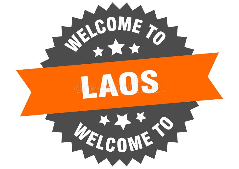 Welcome To Laos. Welcome To Laos Isolated Sticker Stock Vector ...
