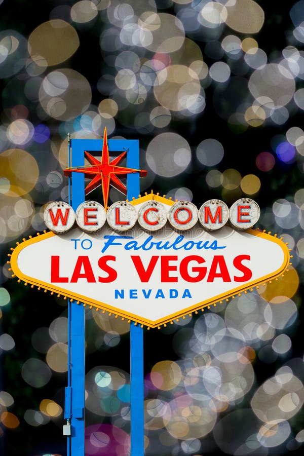Welcome to Las Vegas stock image. Image of evening, lights - 51918743