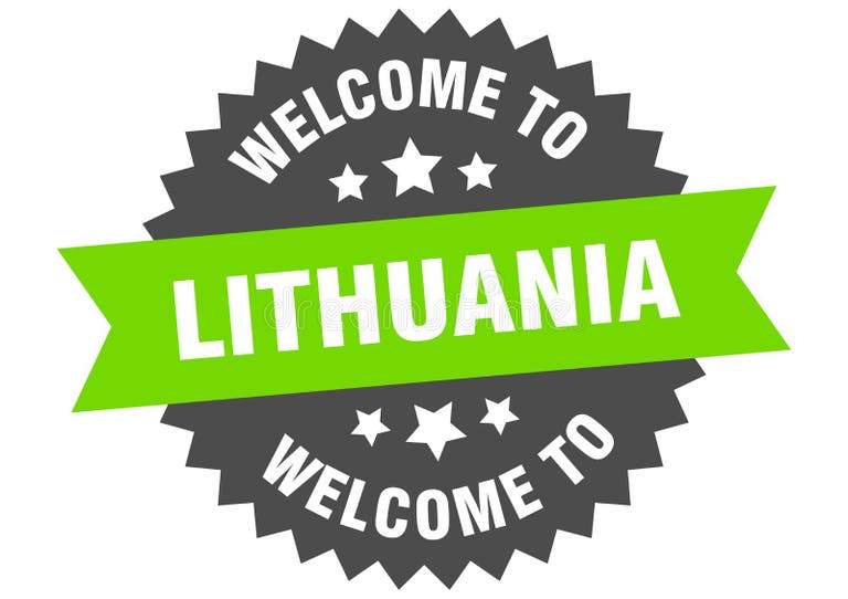 Welcome To Lithuania. Welcome To Lithuania Isolated Sticker Stock ...
