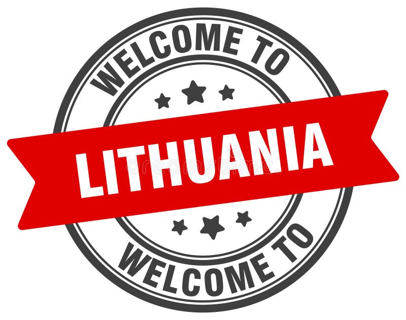 Welcome To Lithuania. Lithuania Flag. Patriotic Design Stock Vector ...