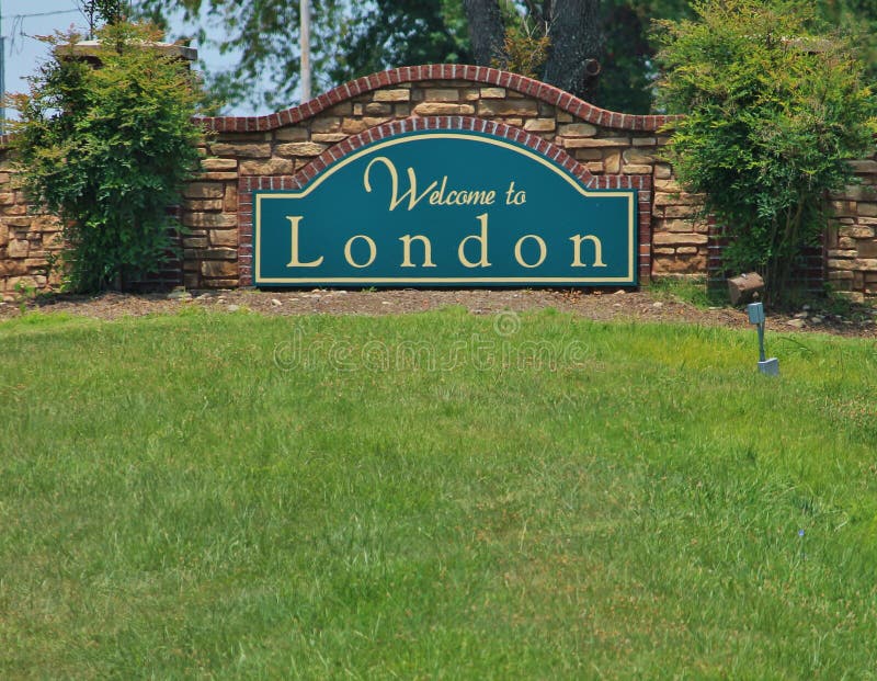 Welcome to London Sign stock image. Image of sign, appalachia - 43108491