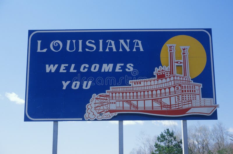 Welcome to Louisiana Sign stock photo. Image of transportation - 23168124