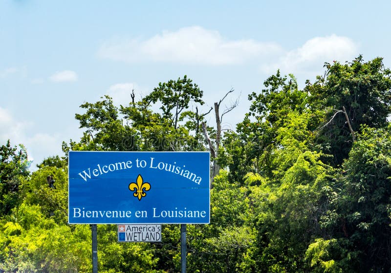 Welcome to Louisiana Sign stock photo. Image of transportation - 23168124