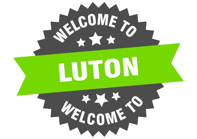Luton Sticker. Luton Signpost Pointer Sign Stock Vector - Illustration ...