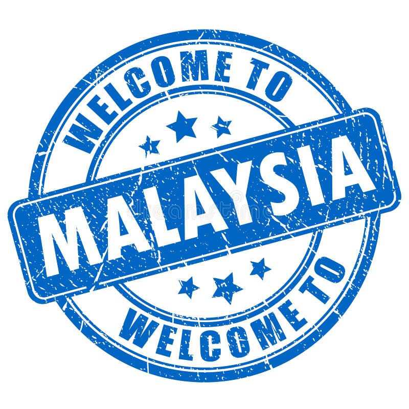 Welcome to Malaysia stamp stock vector. Illustration of sign - 125216277