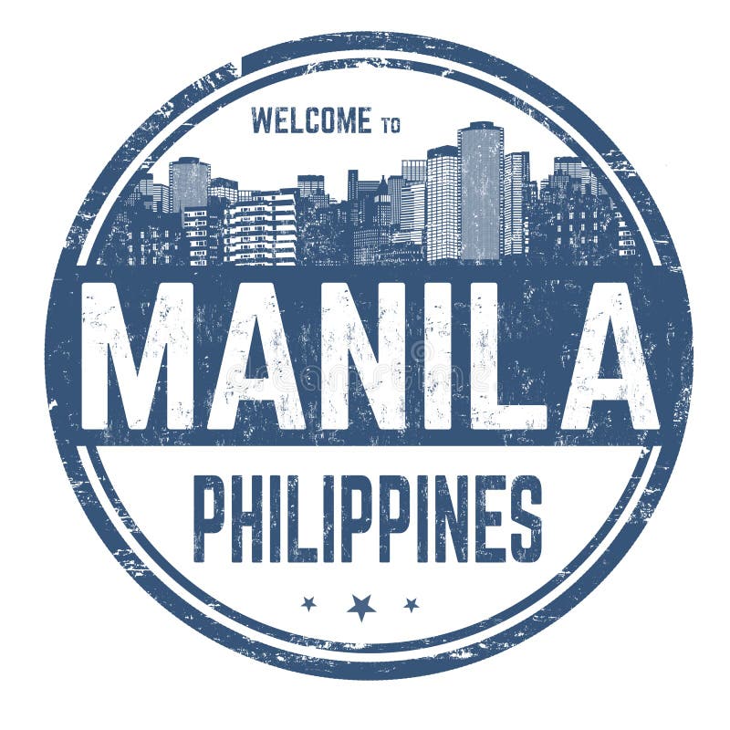Welcome To Manila Sign or Stamp Stock Vector - Illustration of design ...