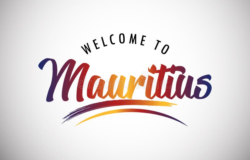 Welcome to Mauritius stock vector. Illustration of modern - 129180101