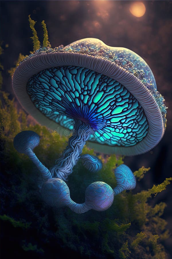 Nature S Fusion: AI-Generated Surreal Forest Illuminated by Crystal ...