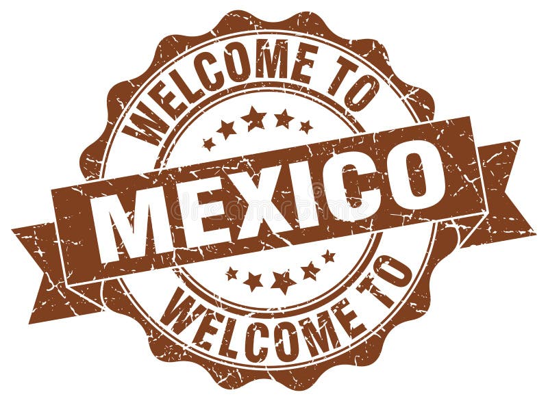 Welcome to Mexico seal stock vector. Illustration of peeler - 119030530