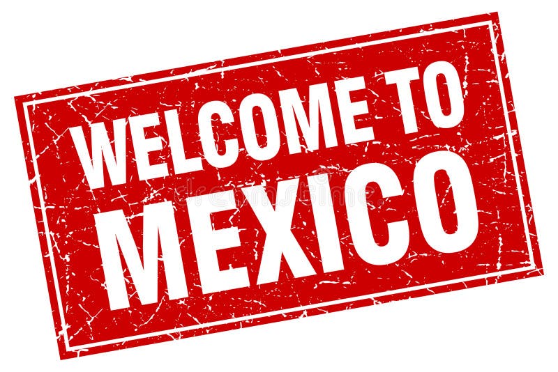 Welcome to Mexico stamp stock vector. Illustration of insignia - 106507877