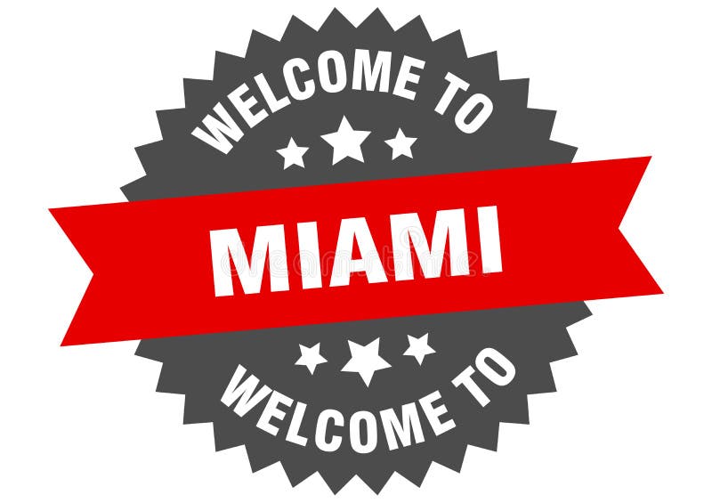 Welcome To Miami. Welcome To Miami Isolated Sticker Stock Vector ...