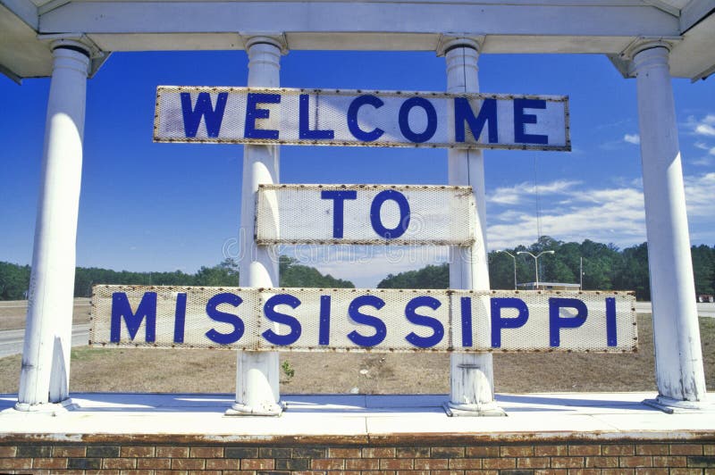 Welcome To Mississippi State Road Sign Stock Photos - Free & Royalty ...
