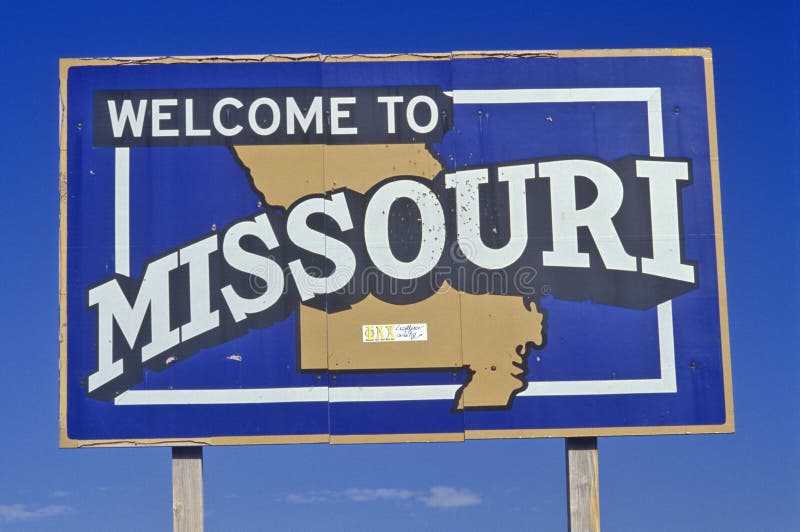 Welcome to Missouri Sign stock photo. Image of border - 23168406