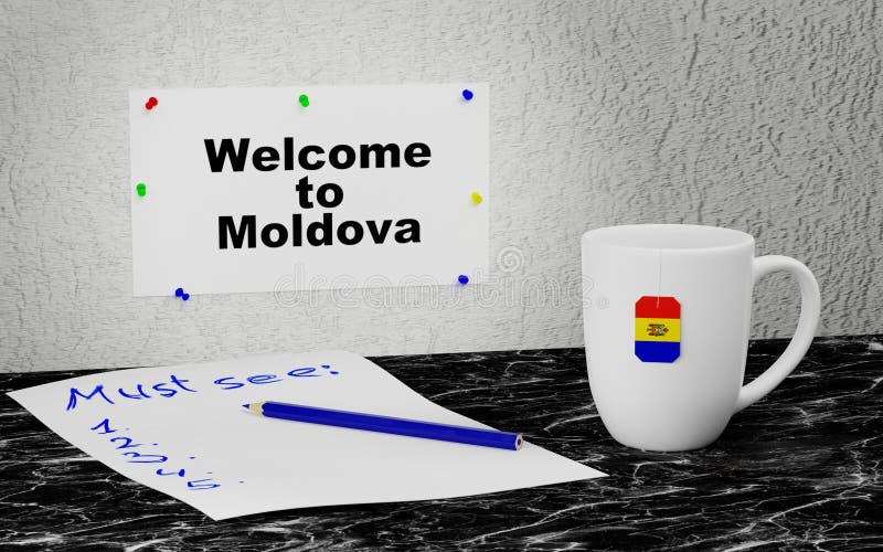 Welcome to Moldova stock illustration. Illustration of moldavian ...