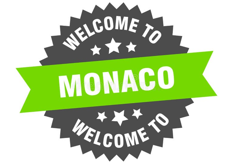 Welcome To Monaco. Welcome To Monaco Isolated Sticker Stock Vector ...