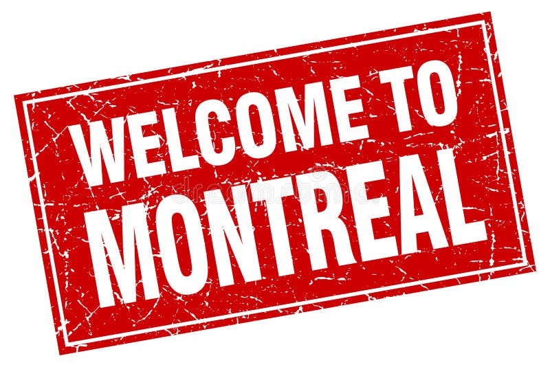 Welcome To Montreal Text Sign Illustration Stock Vector - Illustration ...