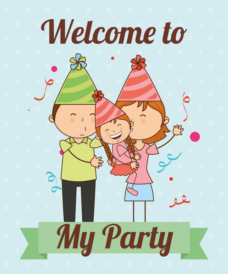 Welcome to my party stock vector. Illustration of background - 59194146