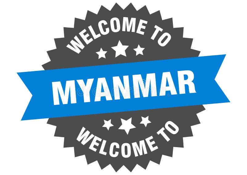 Myanmar Sticker. Myanmar Signpost Pointer Sign Stock Vector ...