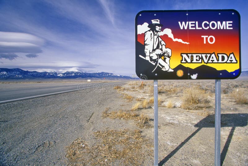 Welcome to Nevada Sign stock photo. Image of color, government - 23168900
