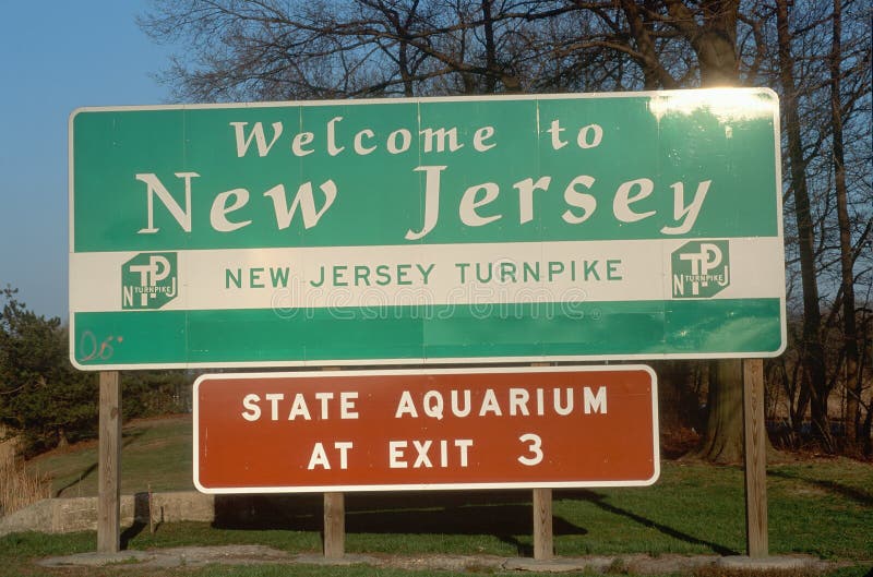 Welcome to New Jersey Sign stock photo. Image of states - 23166436