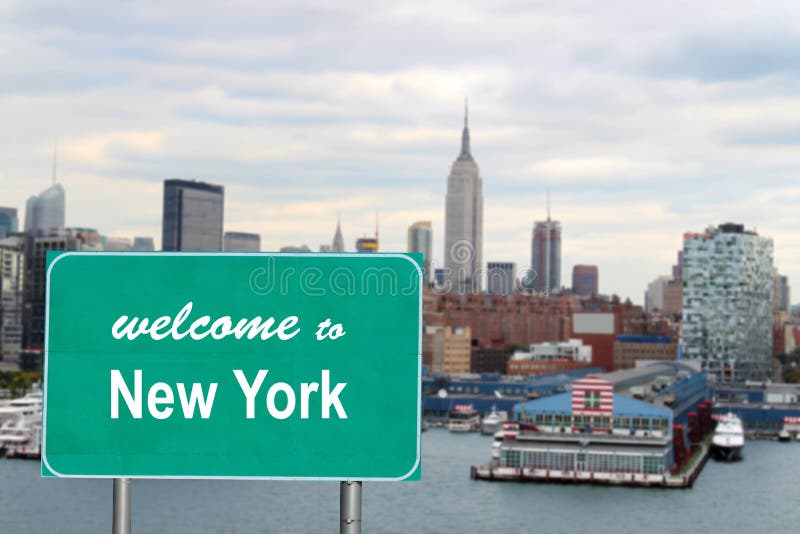 Welcome to New York Sign stock image. Image of government - 23168951