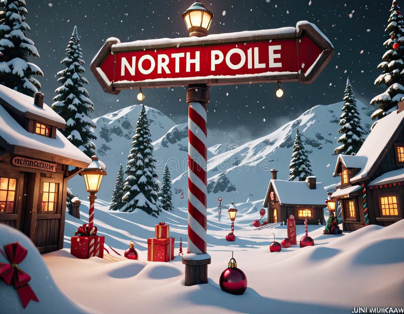 Welcome North Pole Sign Stock Illustrations – 40 Welcome North Pole ...