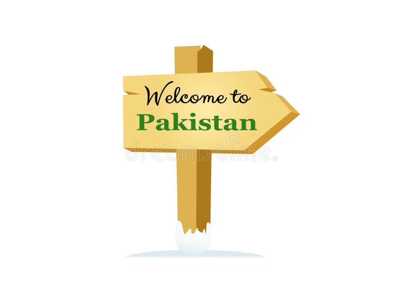 Welcome To Pakistan Sign Design Illustration Stock Illustration ...