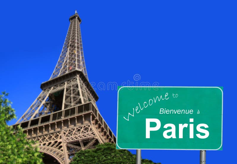 Welcome to Paris sign stock photo. Image of sightsee - 19318412
