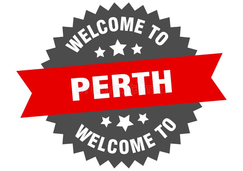Welcome To Perth. Welcome To Perth Isolated Sticker Stock Vector ...