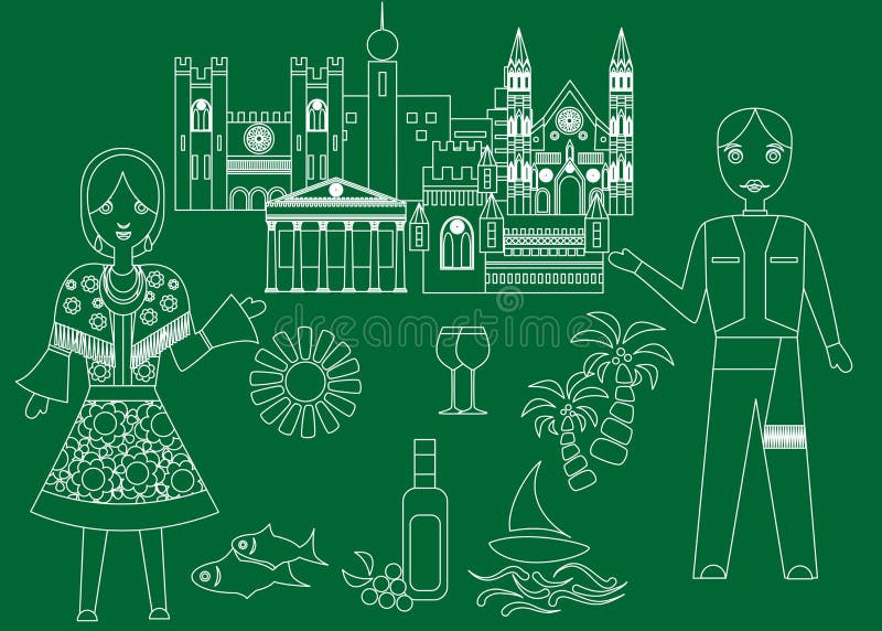 Welcome to portugal stock vector. Illustration of material - 87788361