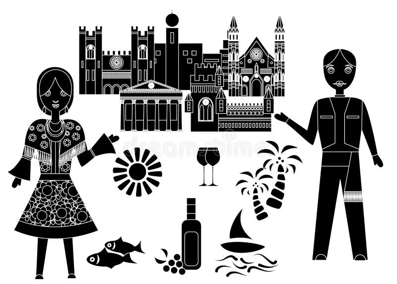 Welcome to portugal stock vector. Illustration of people - 87788369