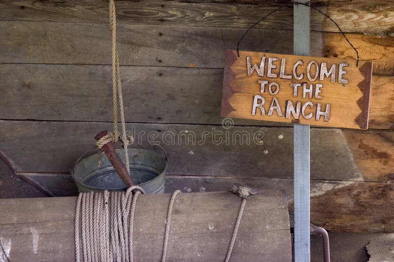 Welcome to the Ranch stock photo. Image of sign, spindle - 28736720
