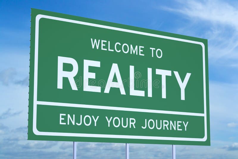 Welcome to Reality concept stock illustration. Illustration of ...