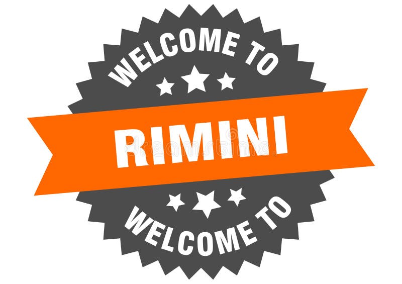 Welcome To Rimini. Welcome To Rimini Isolated Sticker Stock Vector ...