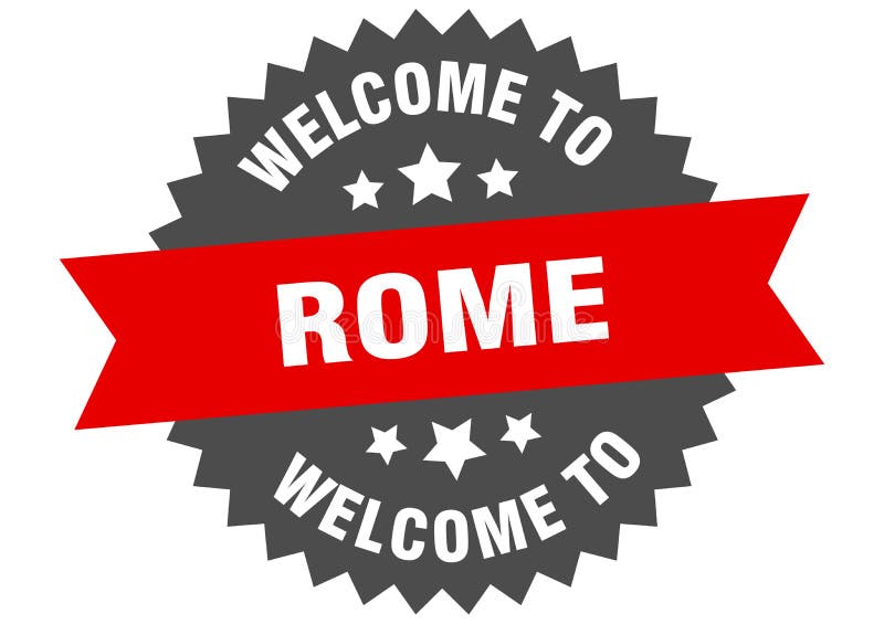 Welcome To Rome. Welcome To Rome Isolated Sticker Stock Vector ...