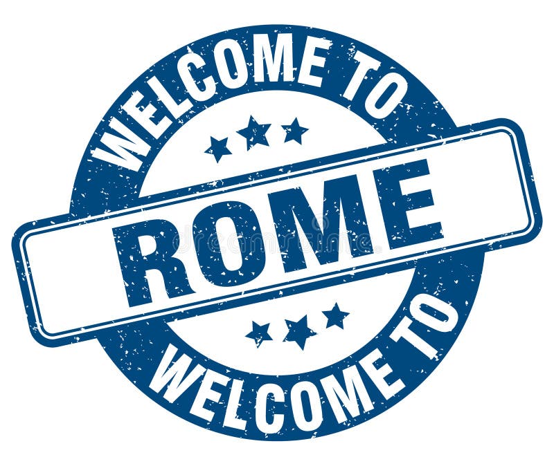 Welcome To Rome Stamp. Rome Round Sign Stock Vector - Illustration of ...