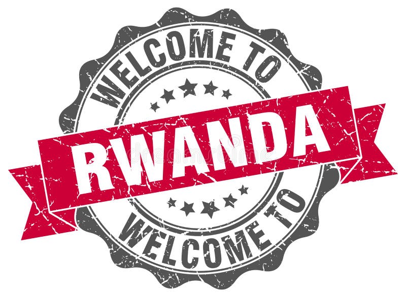 Welcome to Rwanda seal stock vector. Illustration of round - 119130808