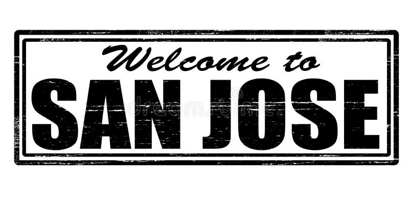 Welcome to San Jose stock illustration. Illustration of timely - 109910953