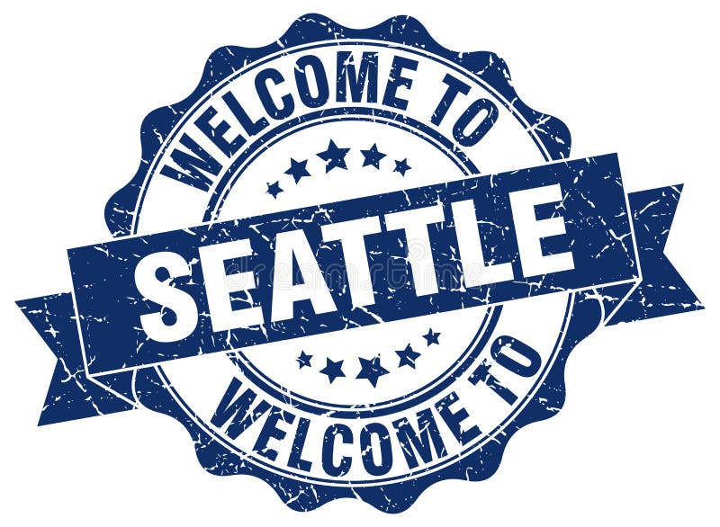 Welcome To Seattle Brown Round Stamp Stock Vector - Illustration of ...