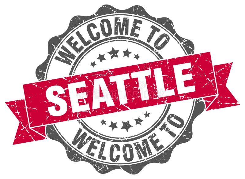 Welcome To Seattle Brown Round Stamp Stock Vector - Illustration of ...