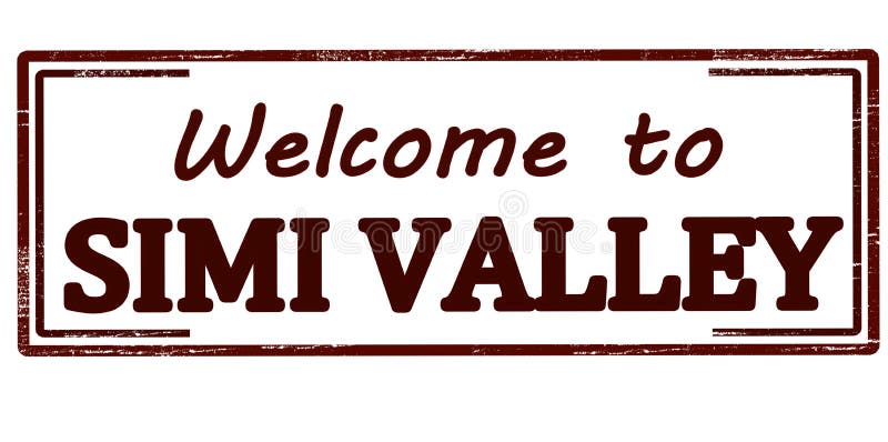 Welcome To Simi Valley Stamp Stock Illustration - Illustration of ...