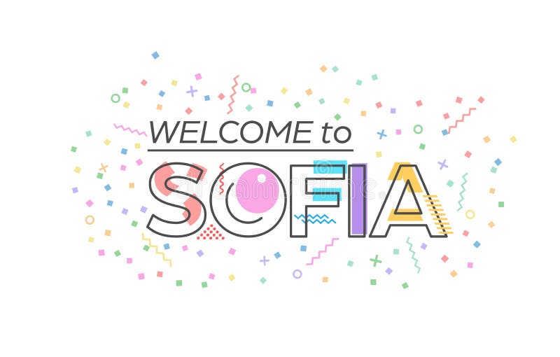 Welcome To Sofia. Vector Lettering for Greetings, Postcards, Posters ...