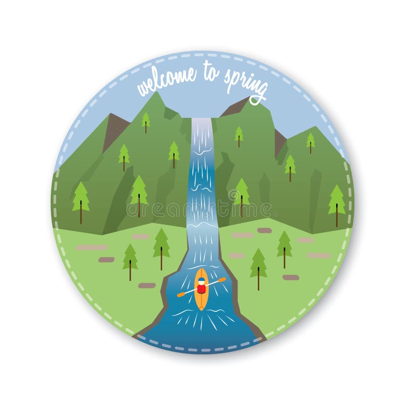 Welcome to spring icon stock vector. Illustration of outdoor - 78293891