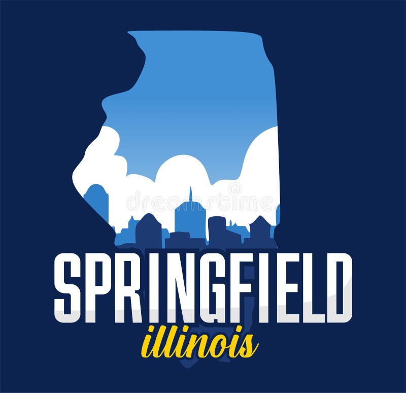 Welcome To Springfield Illinois with Beautiful Views Stock Vector ...