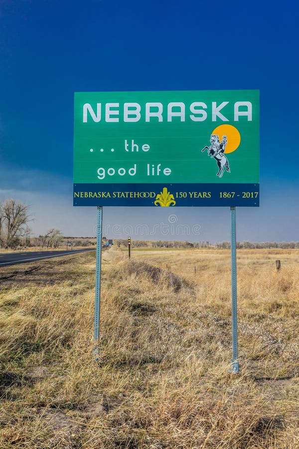 Welcome To the State of Nebraska - Roadsign Editorial Stock Photo ...