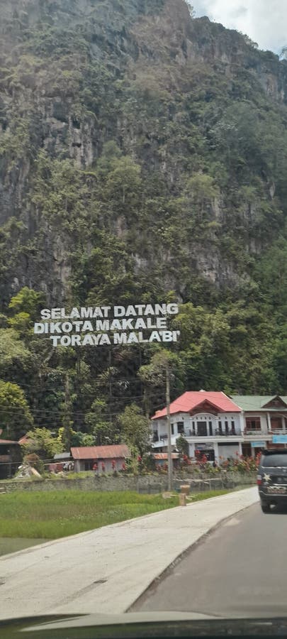 Welcome to tana toraja editorial photo. Image of waterway - 261776206