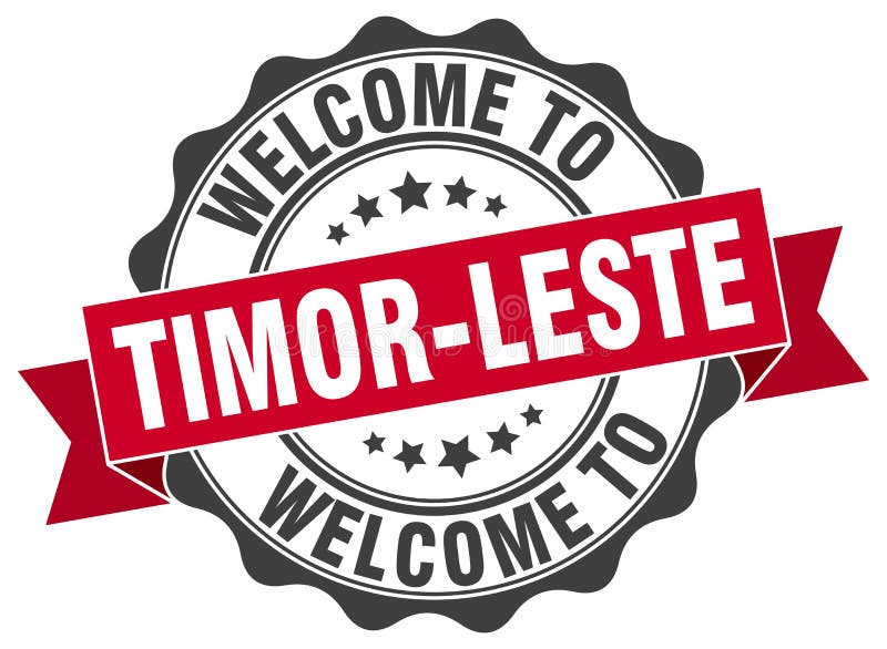 Welcome To Timor Leste Country Flag Logo Card Banner Design Post Stock ...